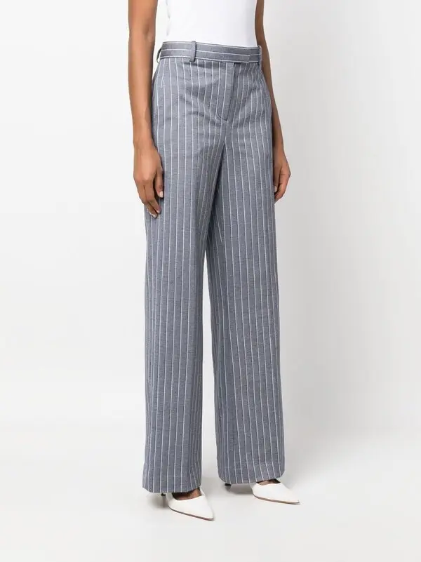CIRCOLO 1901 Pinstriped Flared Trousers - Blue