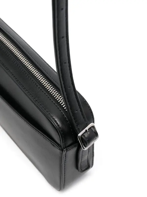 COURREGES Calf-leather Shoulder Bag - Black