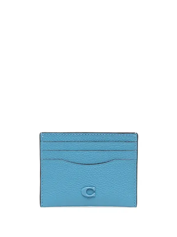 COACH® Logo-plaque Leather Card Holder