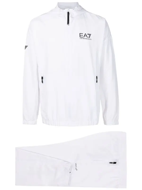 EA7 Logo-print Tracksuit - White
