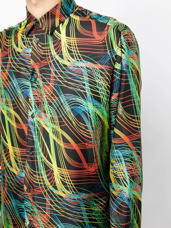 FERRARI Abstract-pattern Silk Shirt