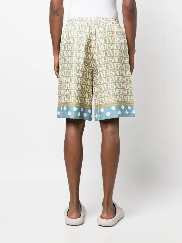 Versace Allover Silk Shorts