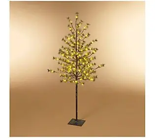 GERSON INTERNATIONAL 5'h Electric Icy Pine Tree With 96 Lights Ge Rson Co - One-color