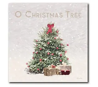 COURTSIDE MARKET O' Christmas Tree 16x16 Canvas Wall Art - One-color