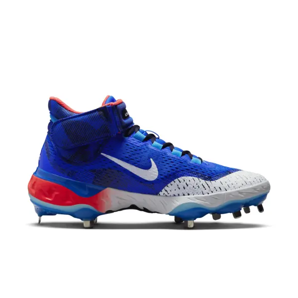 Nike Alpha Huarache Elite 4 Mid Premium Baseball Cleats - Blue