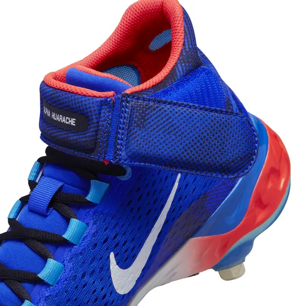 Nike Alpha Huarache Elite 4 Mid Premium Baseball Cleats - Blue