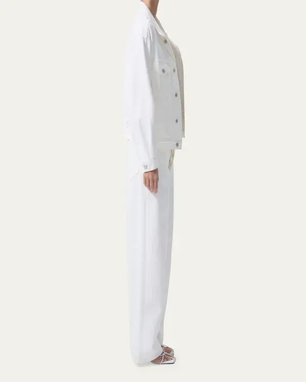 AGOLDE Low-rise Wide-leg Jeans - White