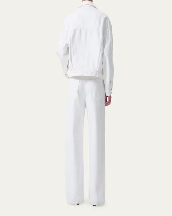 AGOLDE Low-rise Wide-leg Jeans - White