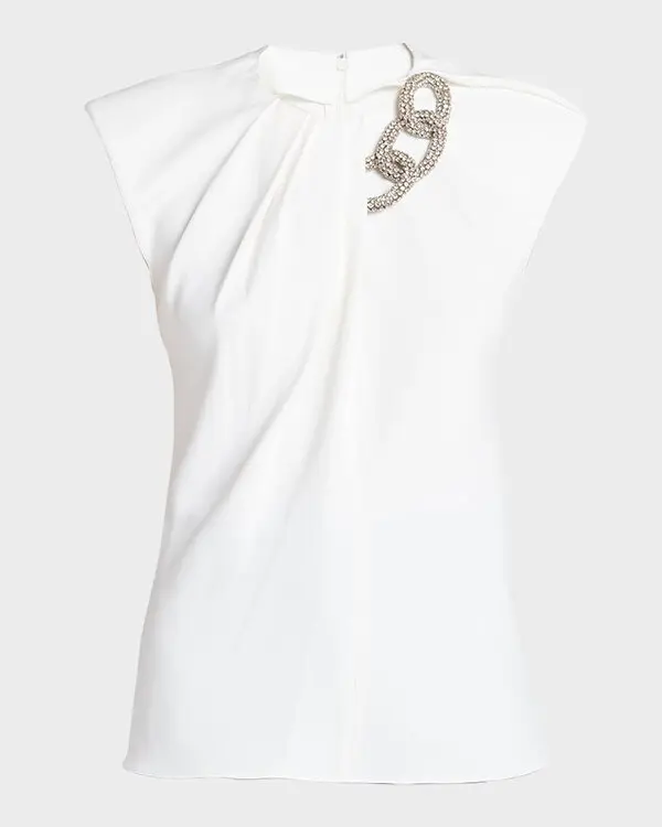 Stella McCartney Falabella Chain Crystal Top