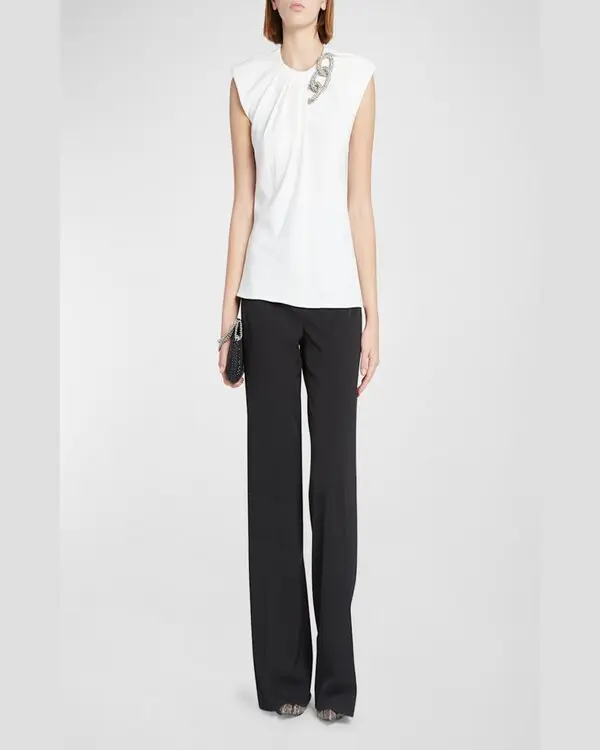 Stella McCartney Falabella Chain Crystal Top