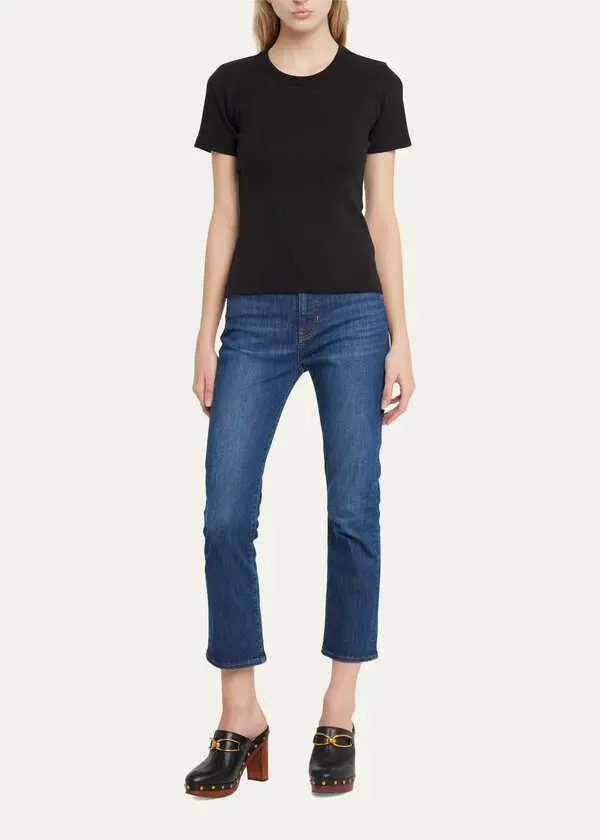 Veronica Beard Pruitt Crewneck Tee - Black