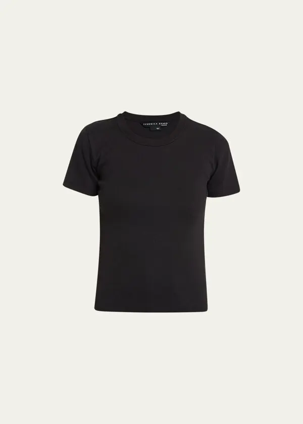 Veronica Beard Pruitt Crewneck Tee - Black