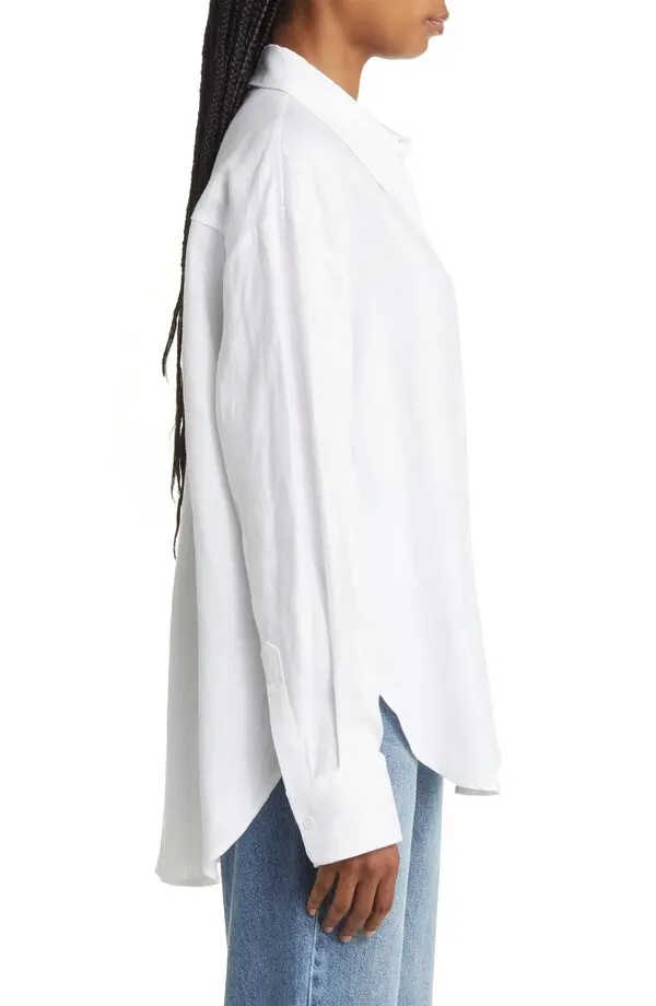 REFORMATION Will Oversize Linen Button-up Shirt