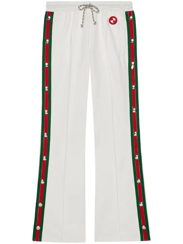 Gucci Web-stripe Press-stud Track Pants