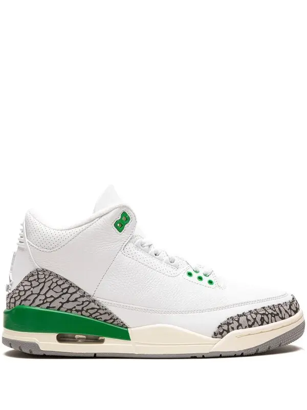 JORDAN Air 3 Lucky Green Sneakers - White