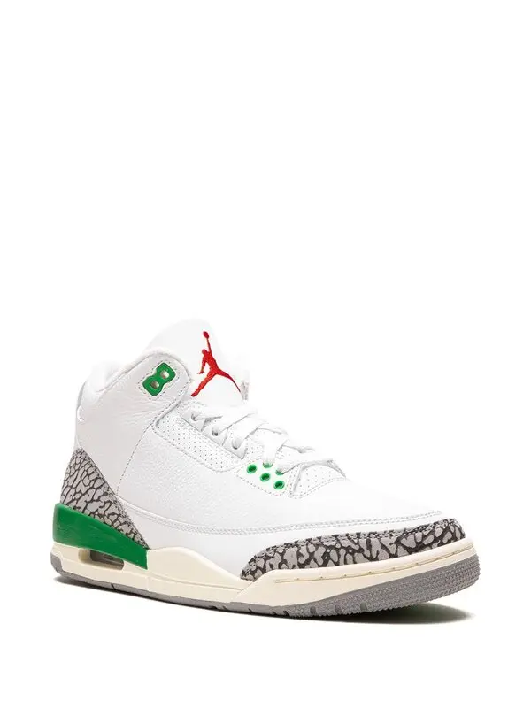 JORDAN Air 3 Lucky Green Sneakers - White