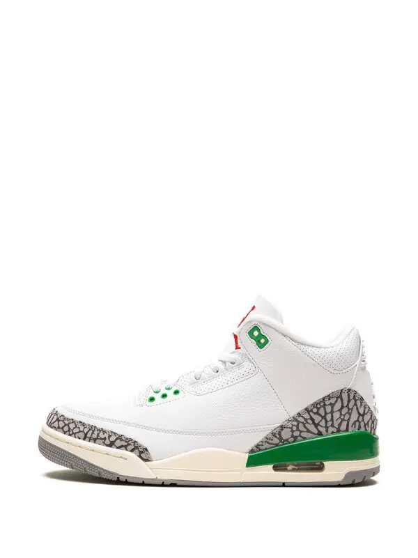 JORDAN Air 3 Lucky Green Sneakers - White