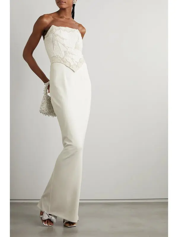 CLIO PEPPIATT Stretch-crepe Maxi Skirt