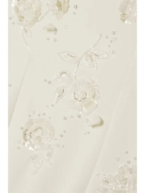 CLIO PEPPIATT Strapless Embellished Stretch-crepe Gown