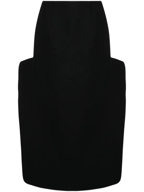 Maticevski Pureness Cut Away Skirt - Black