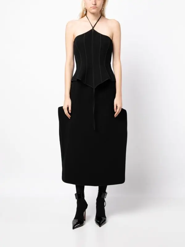 Maticevski Pureness Cut Away Skirt - Black