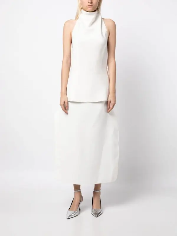 Maticevski Pureness Cut Away Skirt - White