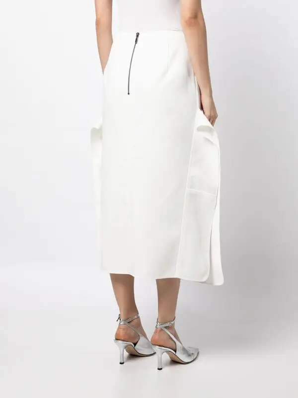 Maticevski Pureness Cut Away Skirt - White