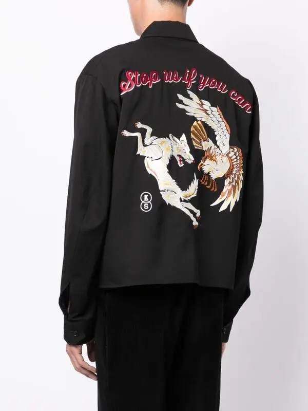 SULVAM X Kozaburo Embroidered Shirt Jacket