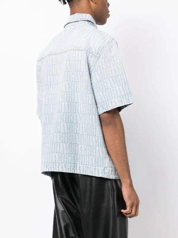 Amiri Jacquard-logo Denim Shirt