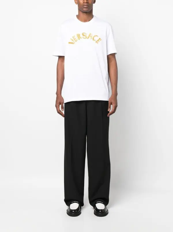 Versace Seashell Baroque Cotton T-shirt - White