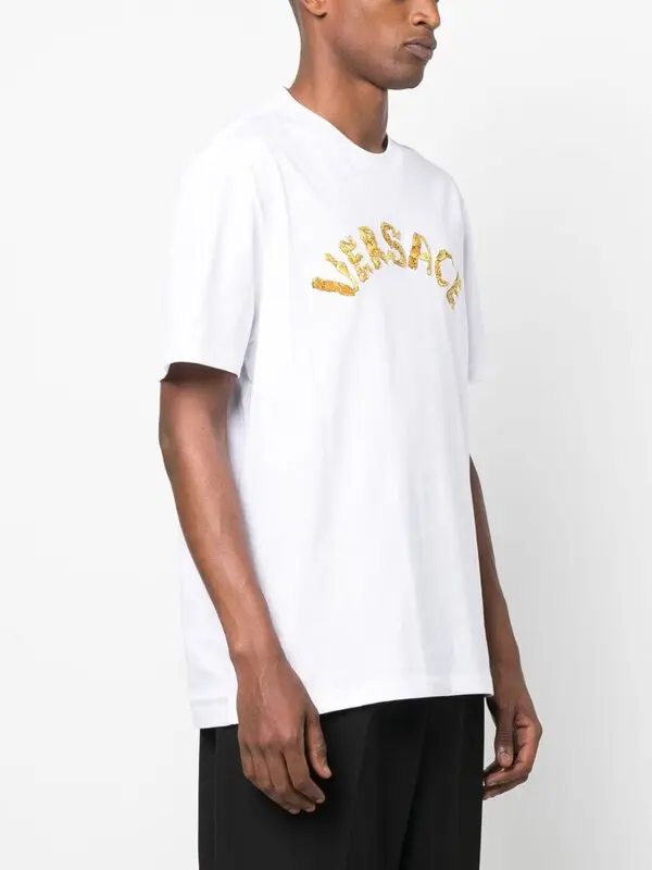 Versace Seashell Baroque Cotton T-shirt - White