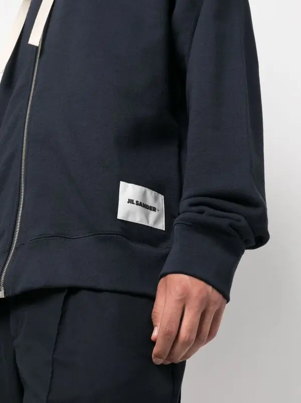 JIL SANDER Logo-patch Zip-up Hoodie