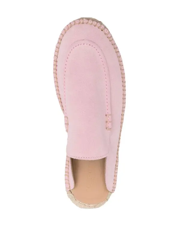 SCAROSSO Belen Suede Espadrilles - Pink