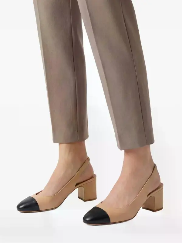 SCAROSSO Miranda 65mm Leather Pumps - Neutrals