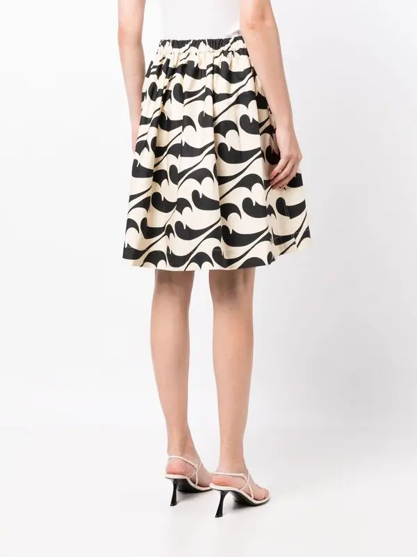 JNBY Abstract-pattern Cotton Midi Skirt