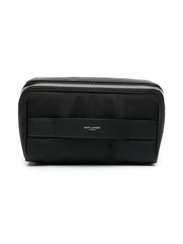 Saint Laurent Logo-lettering Wash Bag - Black