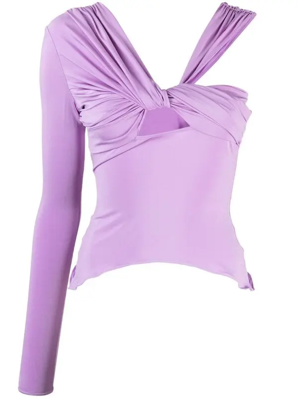 NENSI DOJAKA One-shoulder Asymmetric Top - Purple