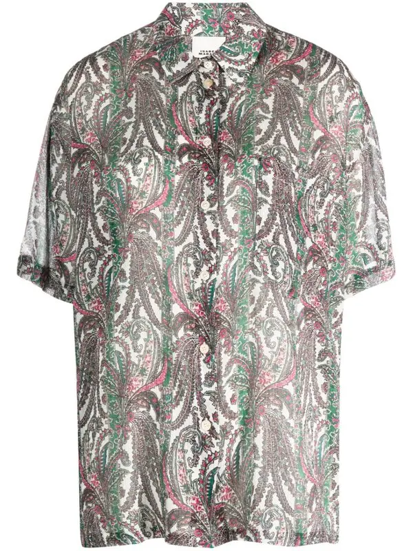 Isabel Marant Bilya Oversized Paisley-print Shirt