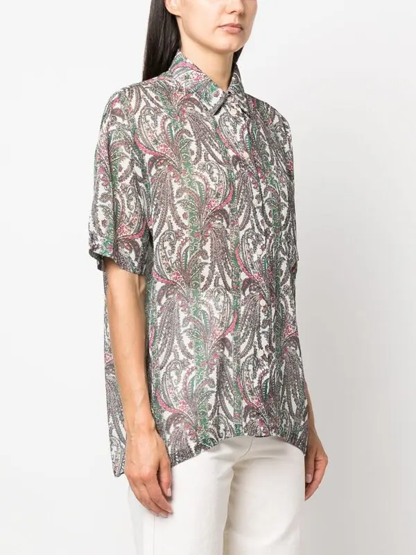 Isabel Marant Bilya Oversized Paisley-print Shirt