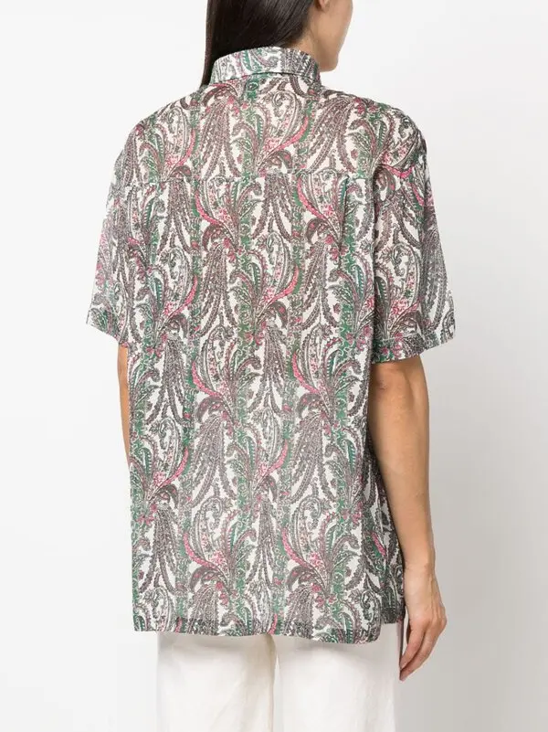 Isabel Marant Bilya Oversized Paisley-print Shirt