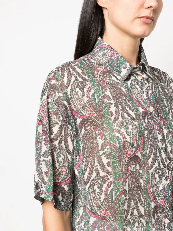 Isabel Marant Bilya Oversized Paisley-print Shirt