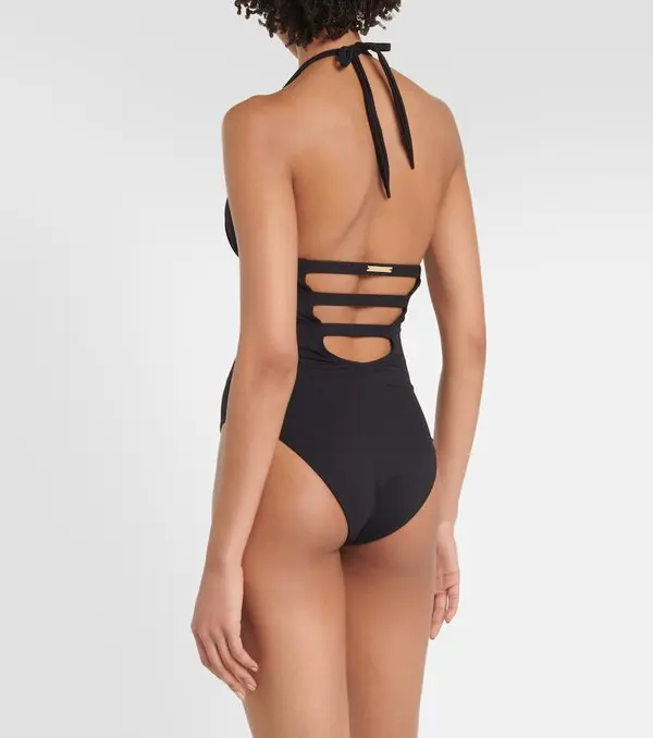 ALEXANDRA MIRO Cindy Cutout Halterneck Swimsuit