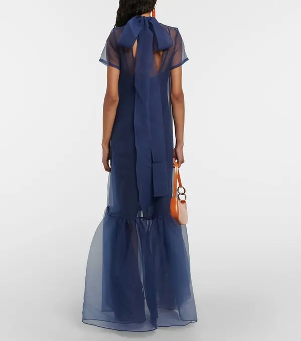 Staud Calluna Organza Gown - Blue