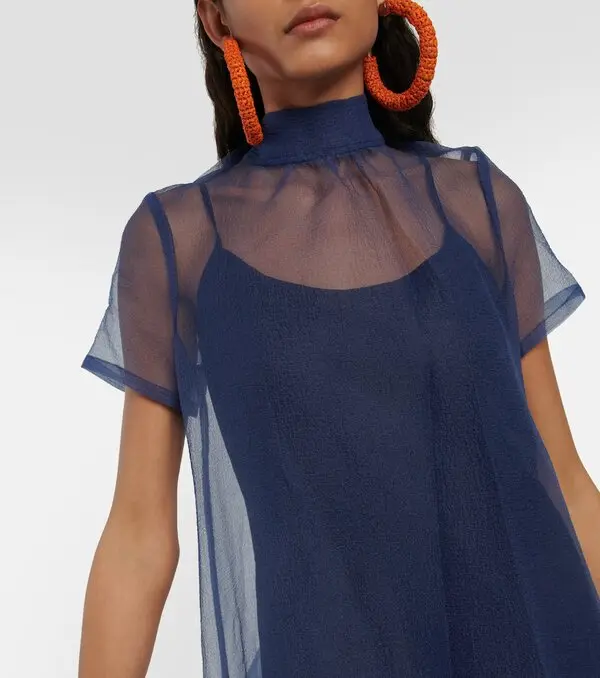 Staud Calluna Organza Gown - Blue
