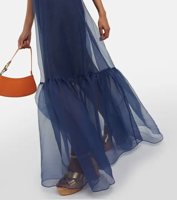 Staud Calluna Organza Gown - Blue