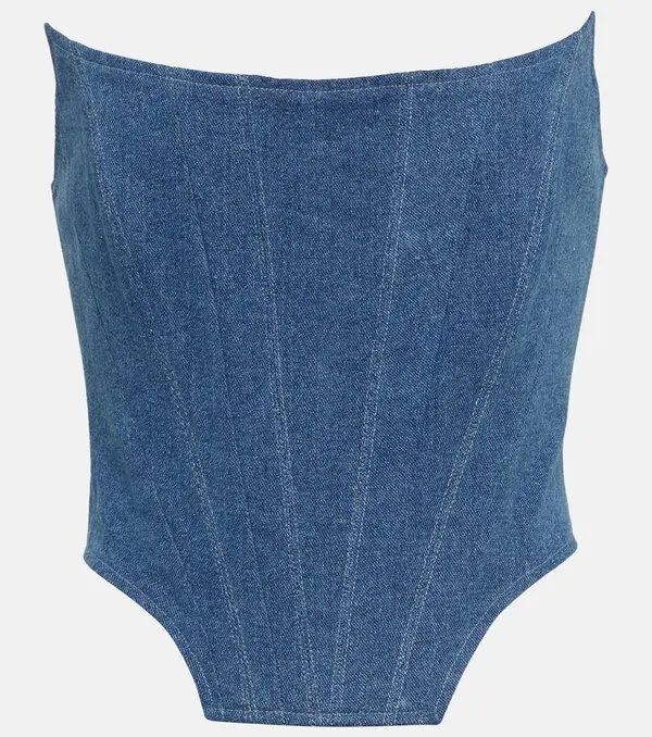 Giuseppe Di Morabito Denim Bustier Top - Blue