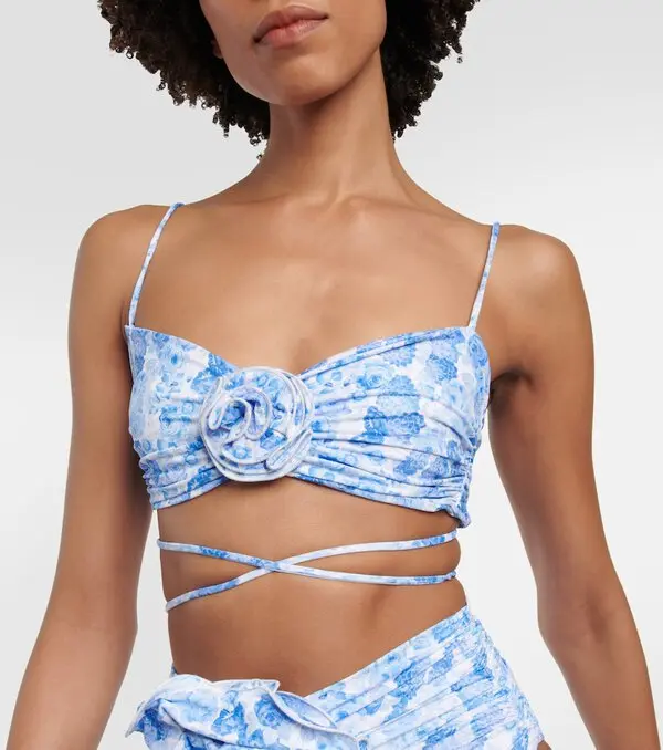 Magda Butrym Floral Bikini Top