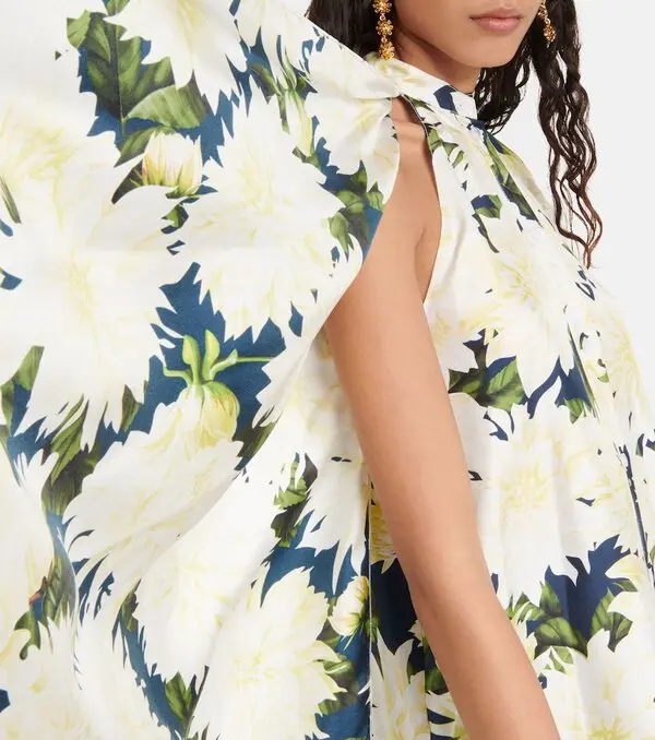 Oscar De La Renta Floral Blouse - White