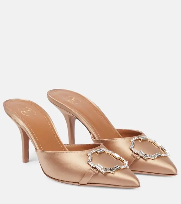MALONE SOULIERS Missy 85 Embellished Mules - Brown