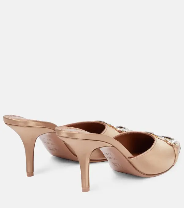 MALONE SOULIERS Missy 85 Embellished Mules - Brown